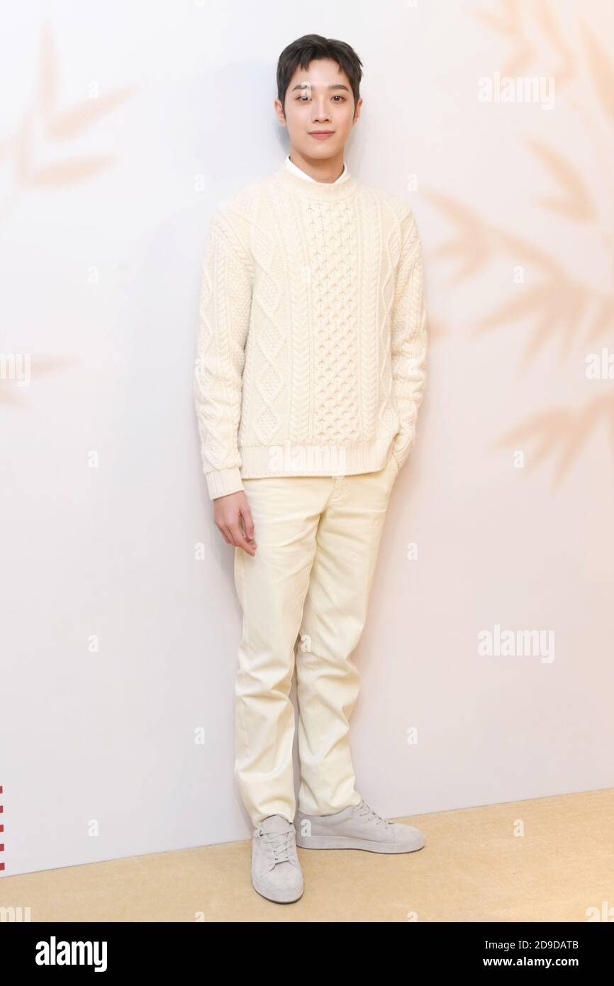 Taiwanese rapper, singer and actor Lai Kuan-lin poses for photos at the ...