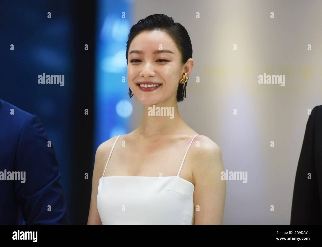 Chinese actress Ni Ni attends a commercial event in Shanghai, China, 12 ...