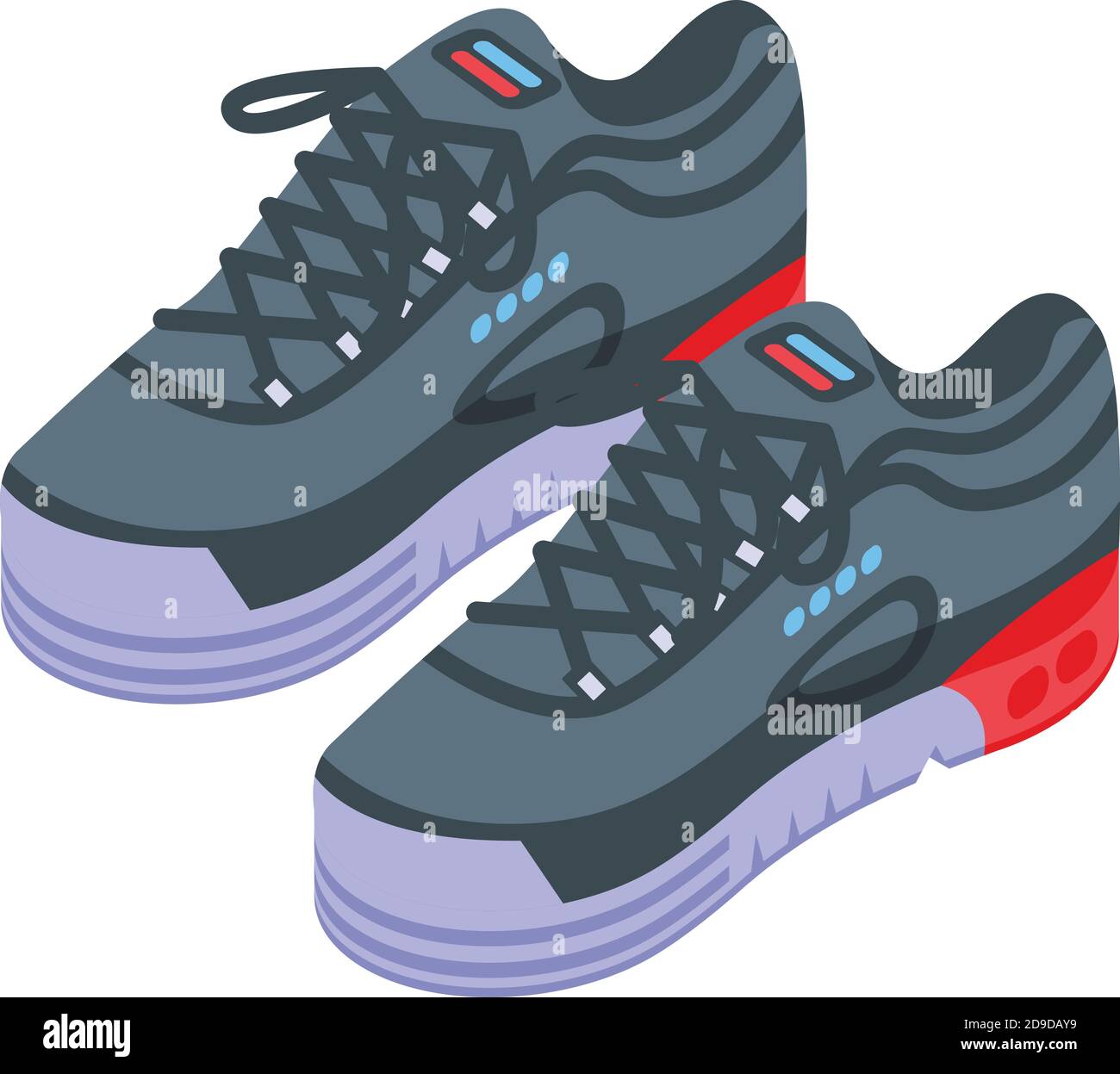 Walk sneakers icon. Isometric of walk sneakers vector icon for web ...