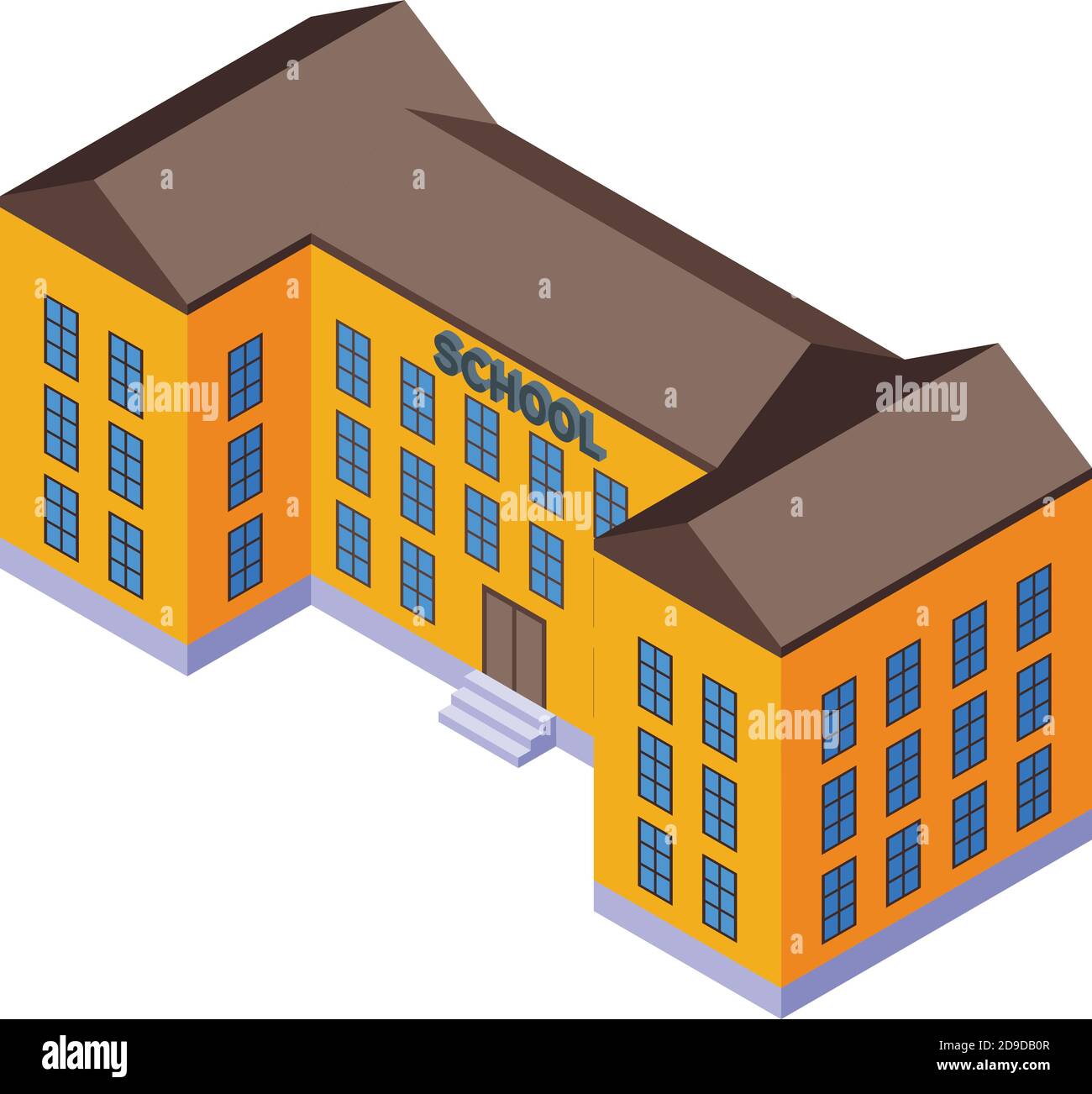 Quarantine school icon. Isometric of quarantine school vector icon for ...