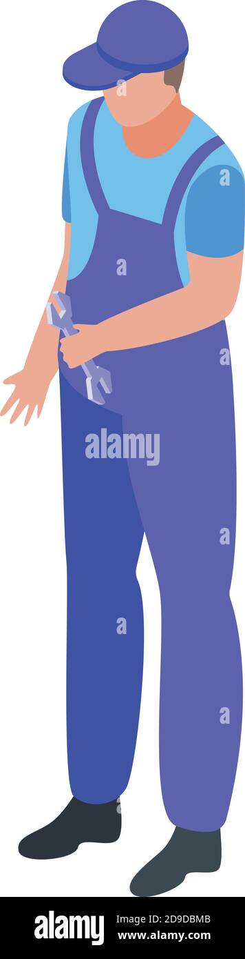 Baseball cap car mechanic icon. Isometric of baseball cap car mechanic ...