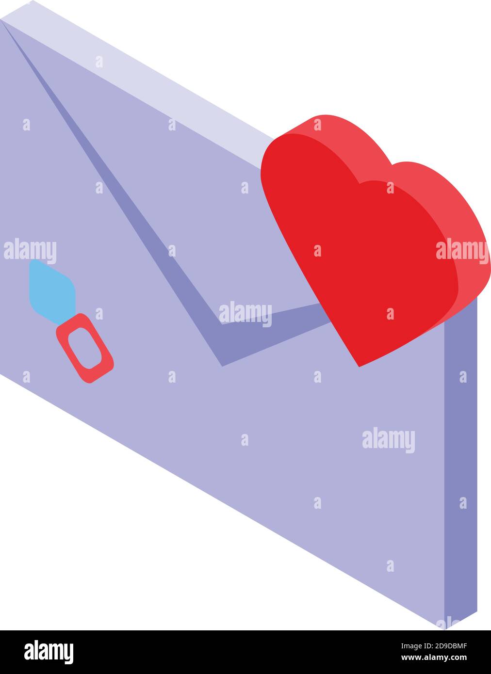 Online dating love letter icon. Isometric of online dating love letter ...