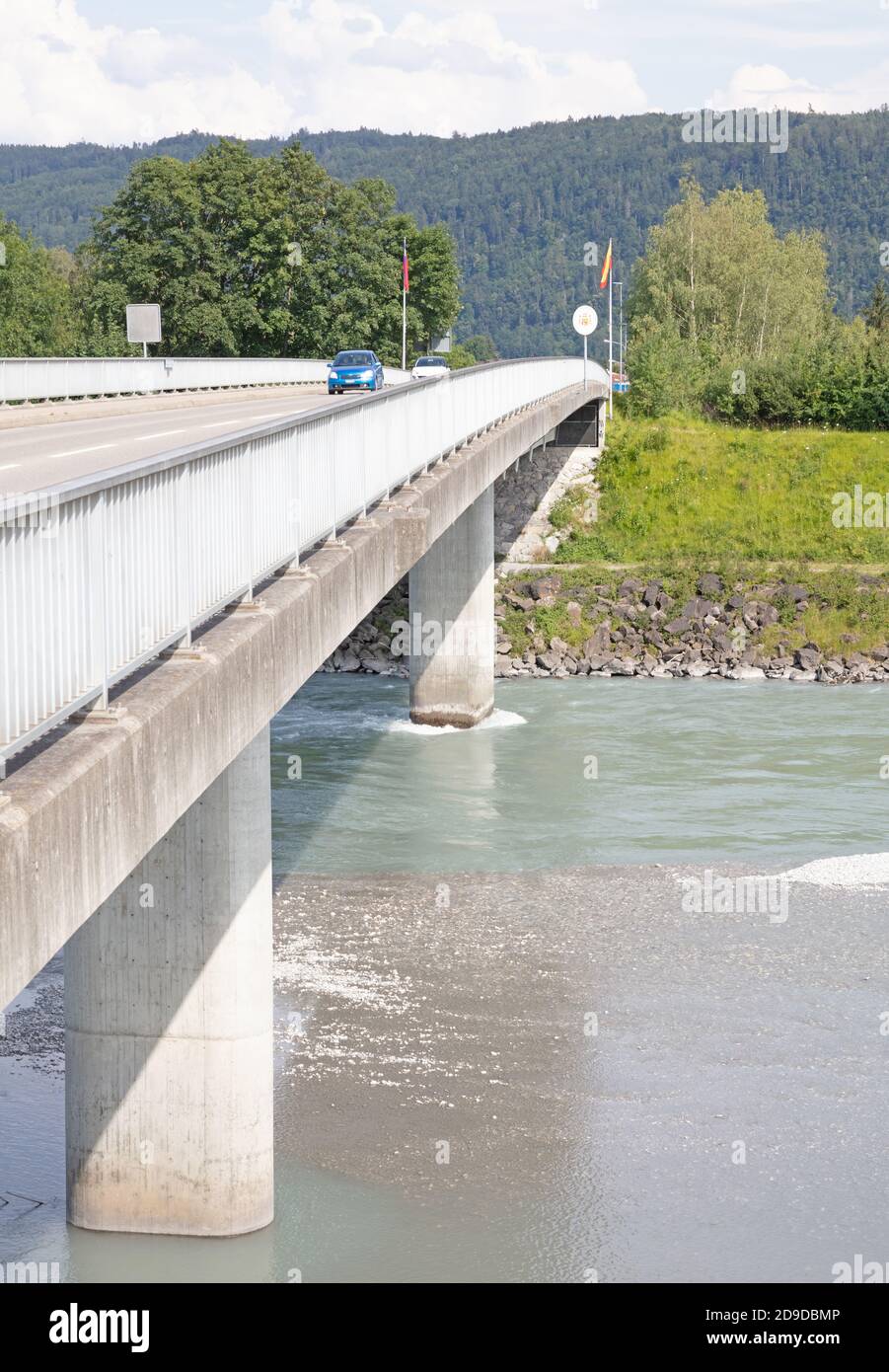 Ruggel, Liechtenstein on july 14, 2020: Bridge at the crossing of the ...