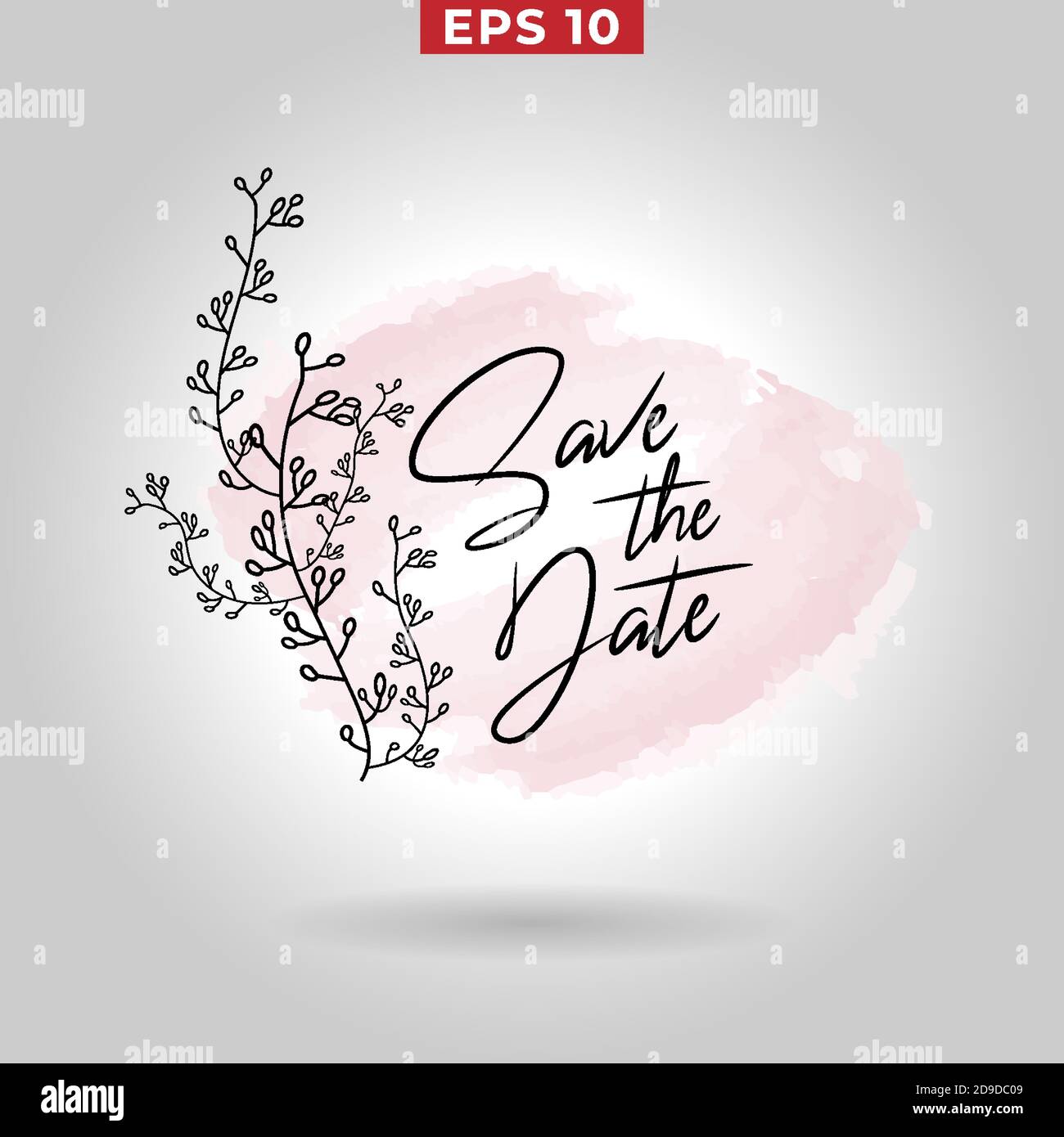 floral the wedding save the date invitation template Stock Vector Image ...