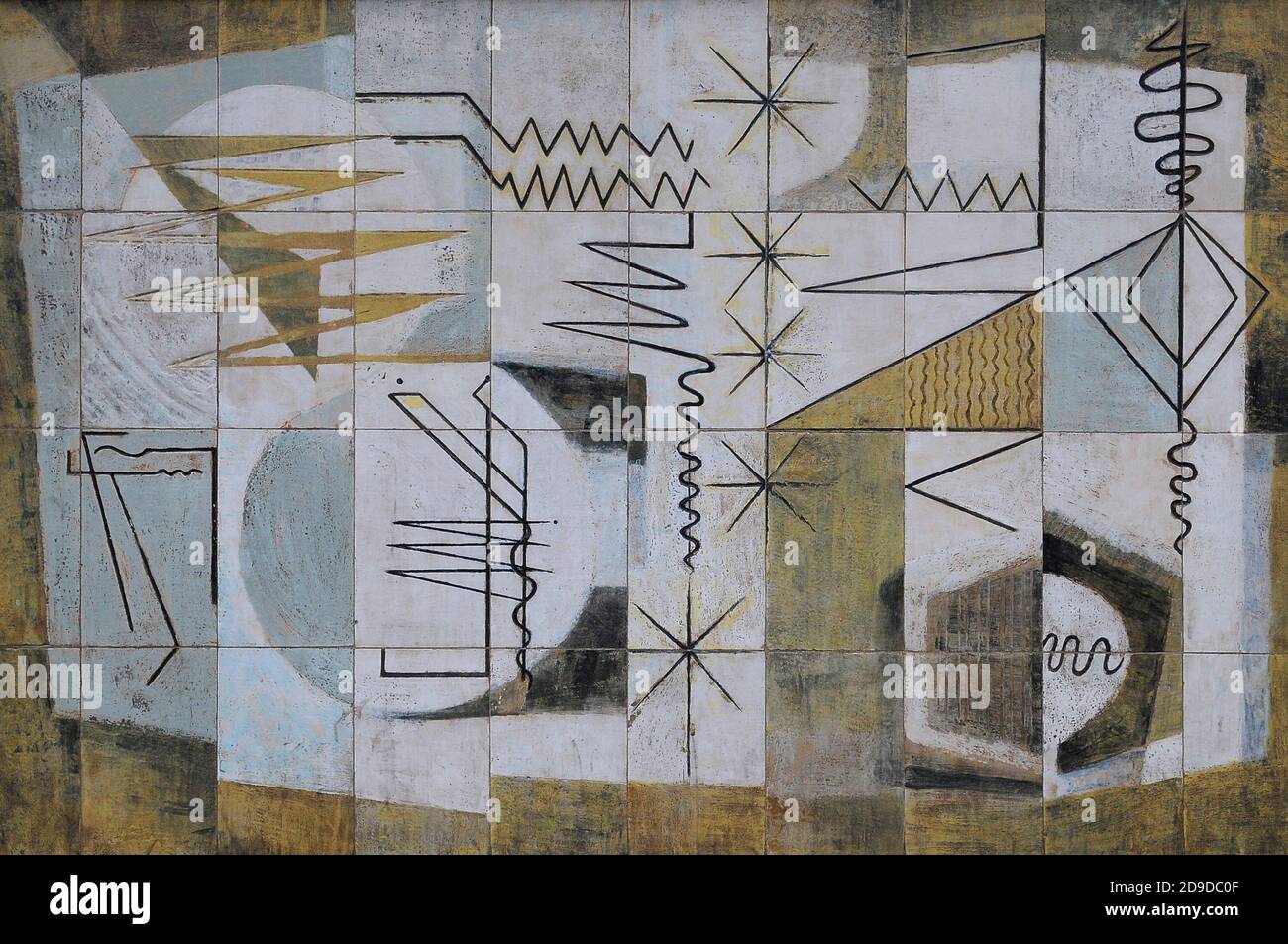 A Close Up Of One Of The Nine Mural Panels Created By Dorothy Annan And ...