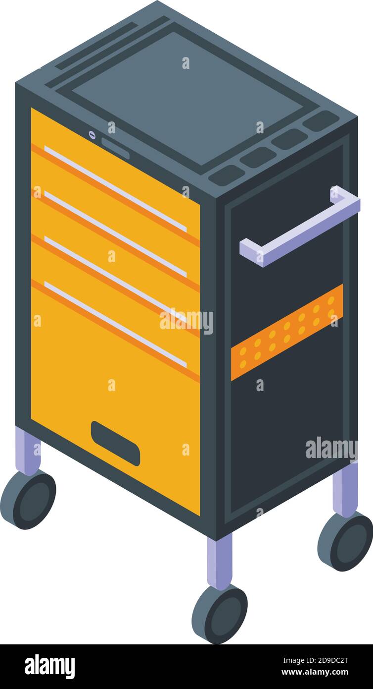Car mechanic tool box icon. Isometric of car mechanic tool box vector ...