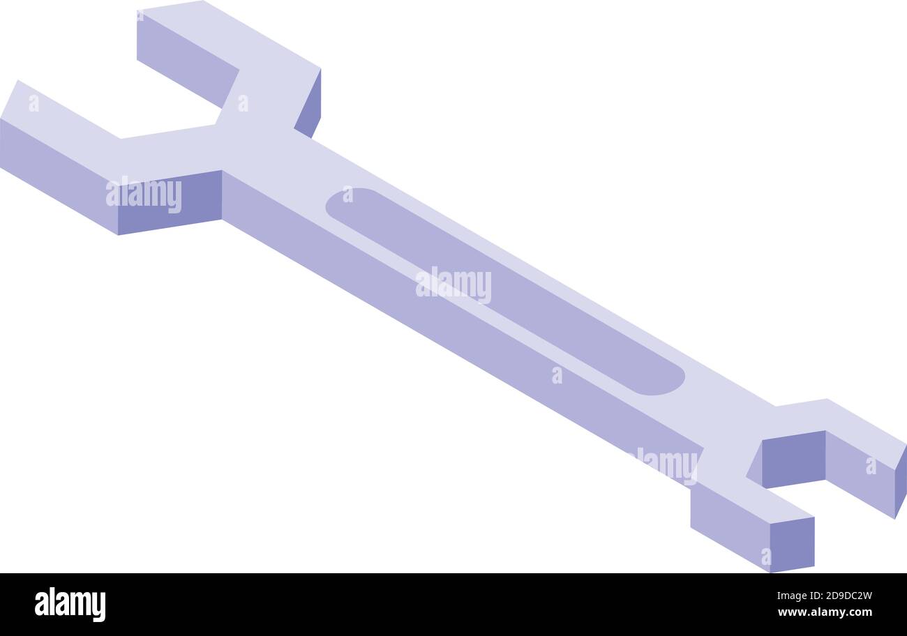 Car mechanic wrench icon. Isometric of car mechanic wrench vector icon ...