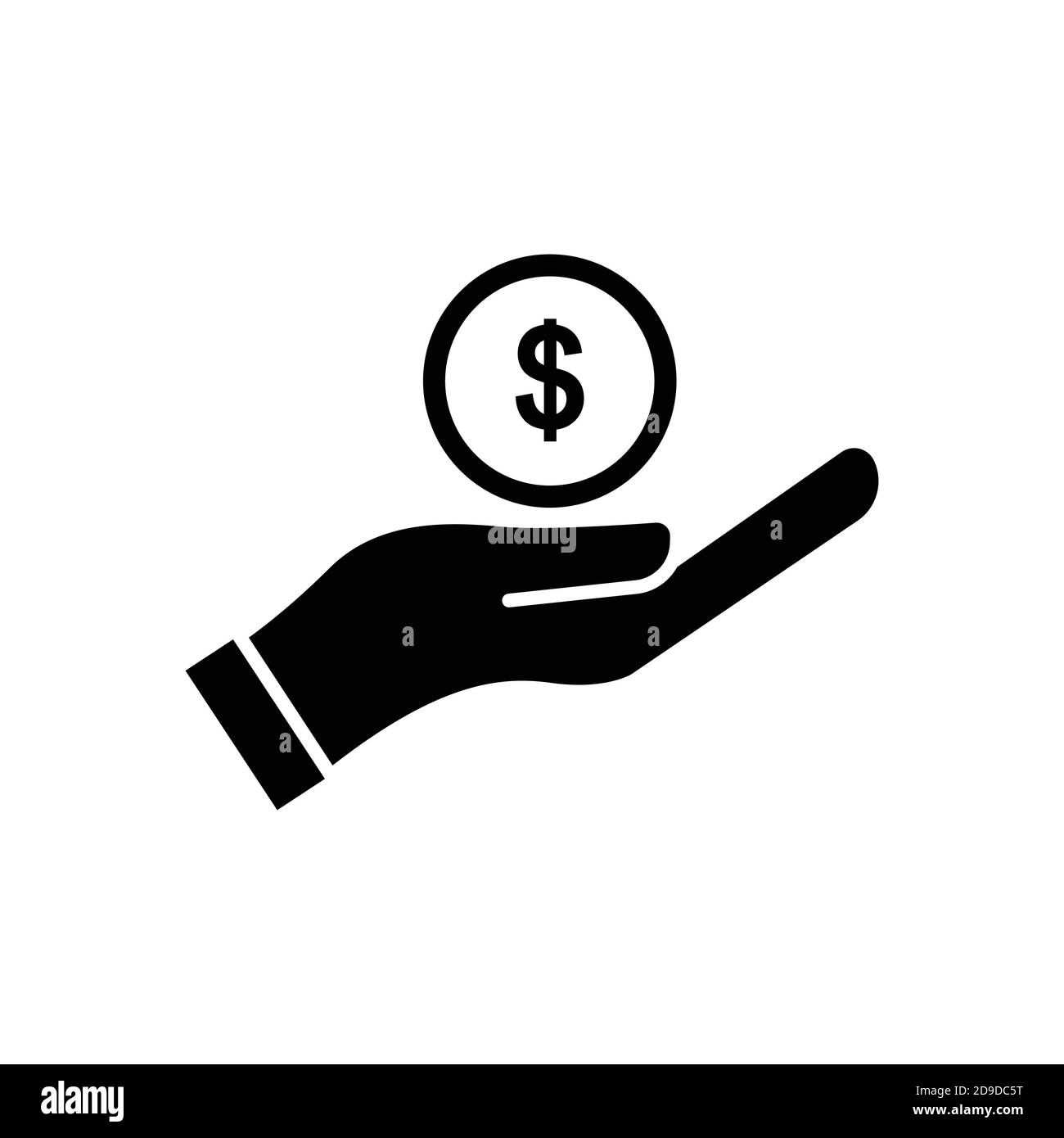 Business icon. hand icon with money. design template vector Stock ...