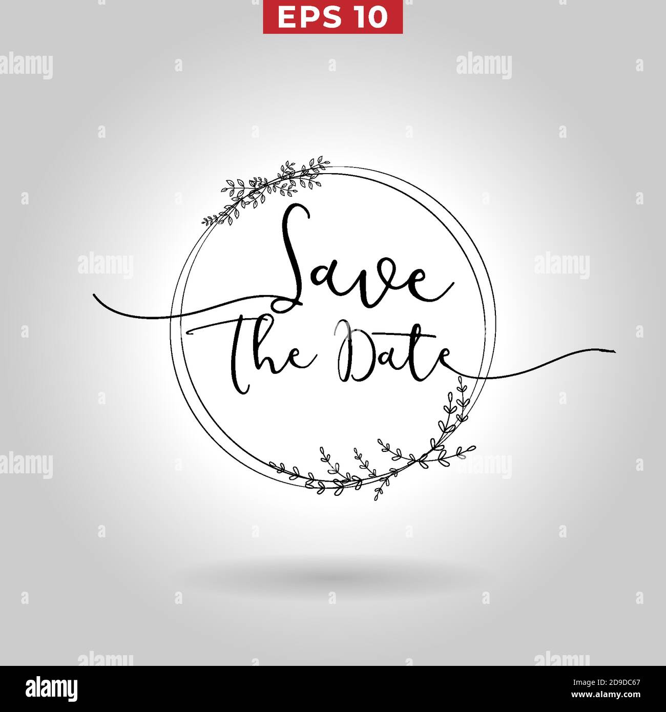 floral botanical element design vector frame for wedding invitation ...