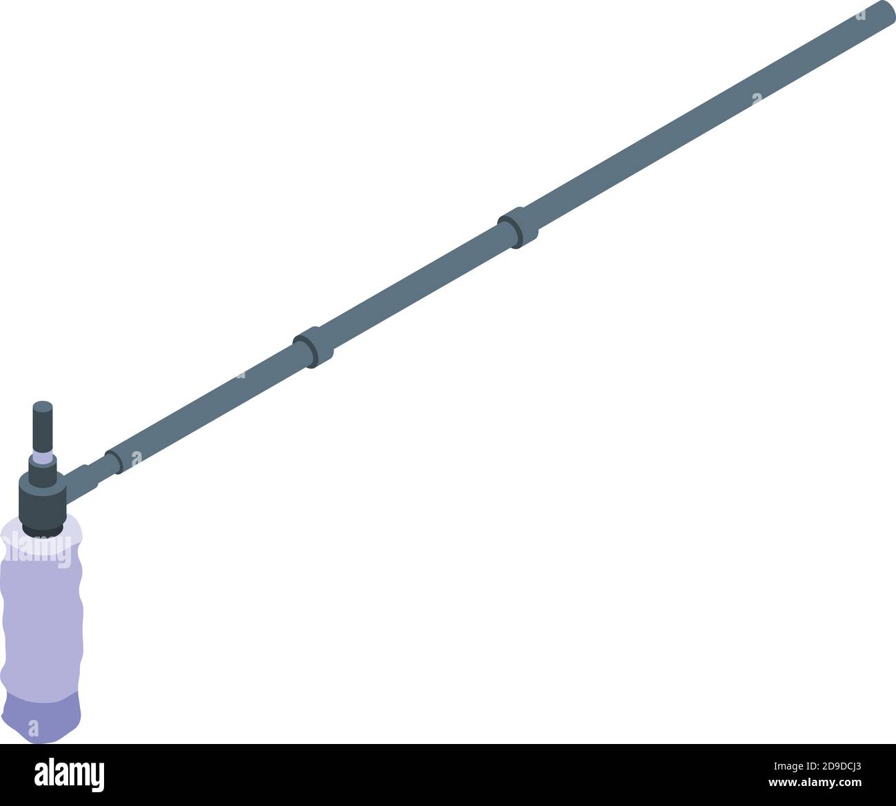 Movie microphone stick icon. Isometric of movie microphone stick vector ...
