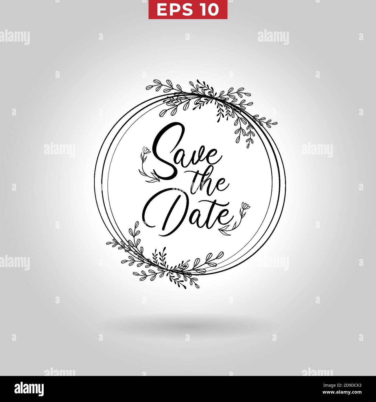 floral the wedding save the date invitation template Stock Vector Image ...