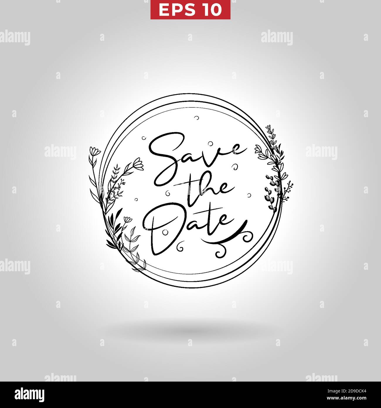 Save the date border hi-res stock photography and images - Alamy