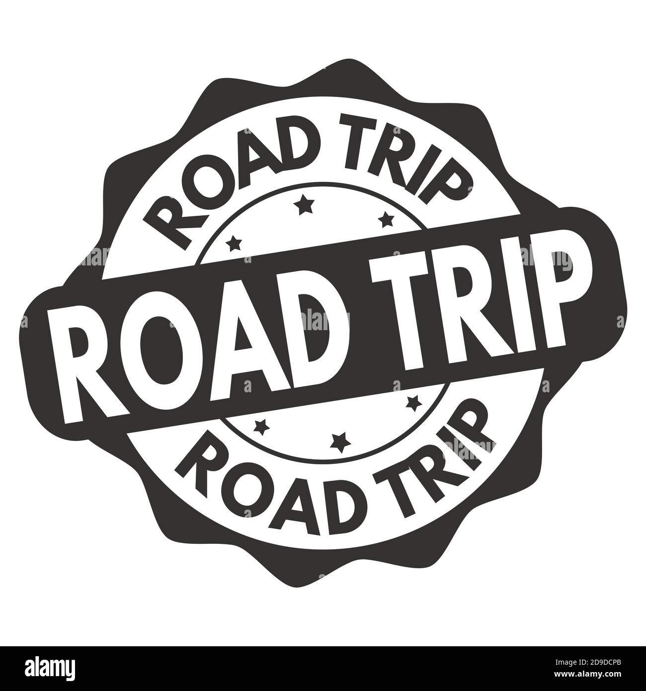 Road trip grunge rubber stamp on white background, vector illustration ...