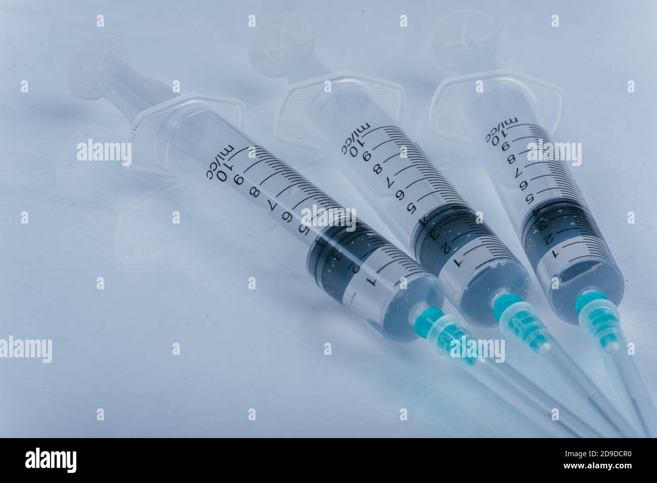 Medicine, Injection, vaccine and disposable syringe isolated, drug ...