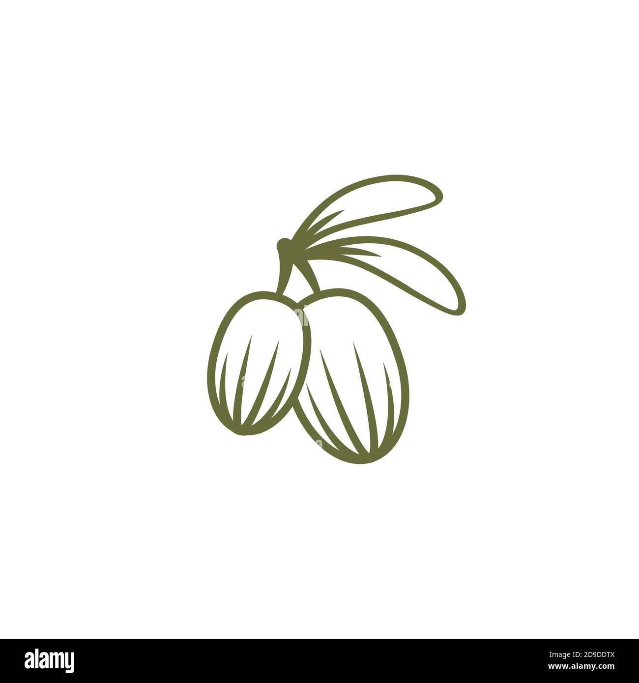 Shea nut green icon. vitellaria beauty and cosmetics oil. Cosmetic ...