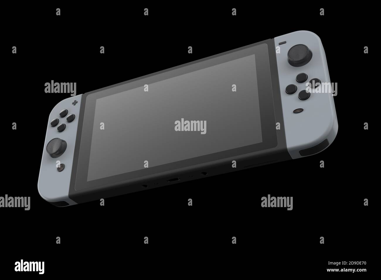 Realistic video game controllers attached to touch screen isolated on ...