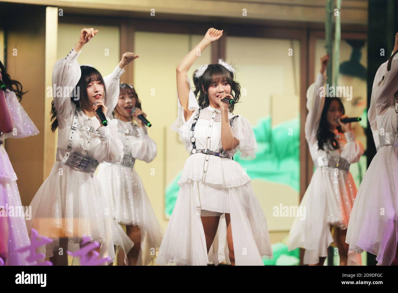 Japanese idol group AKB48 perfroms at 2020 World Music Asia in Shanghai, China, 2 October 2020 ...