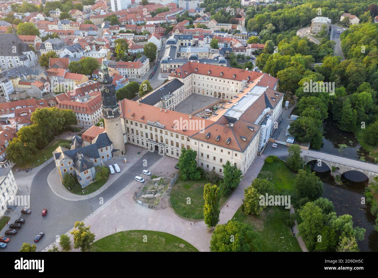 aerial view of the city palace in Weimar Stock Photo - Alamy