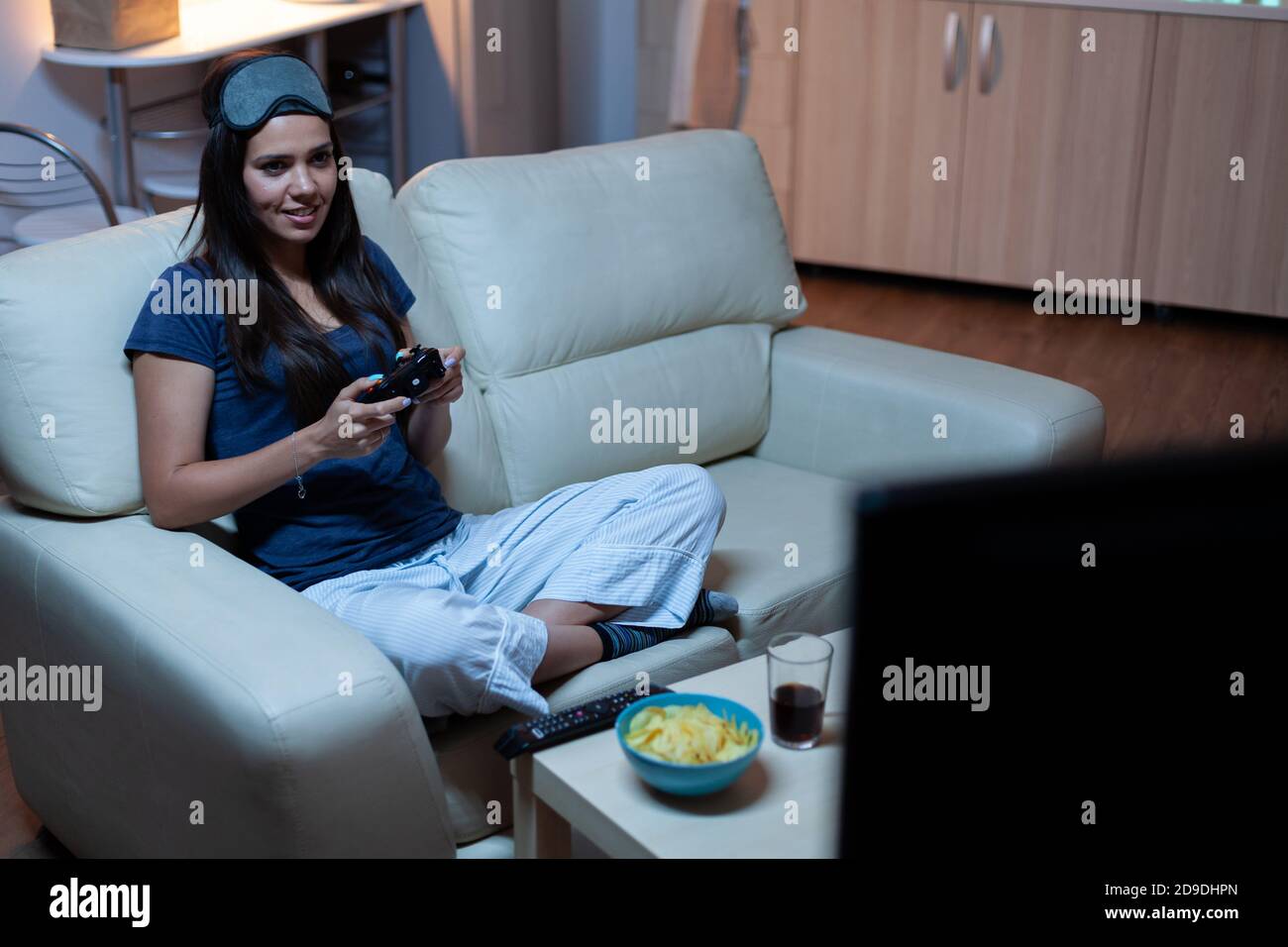 Playing playstation night hi-res stock photography and images - Alamy