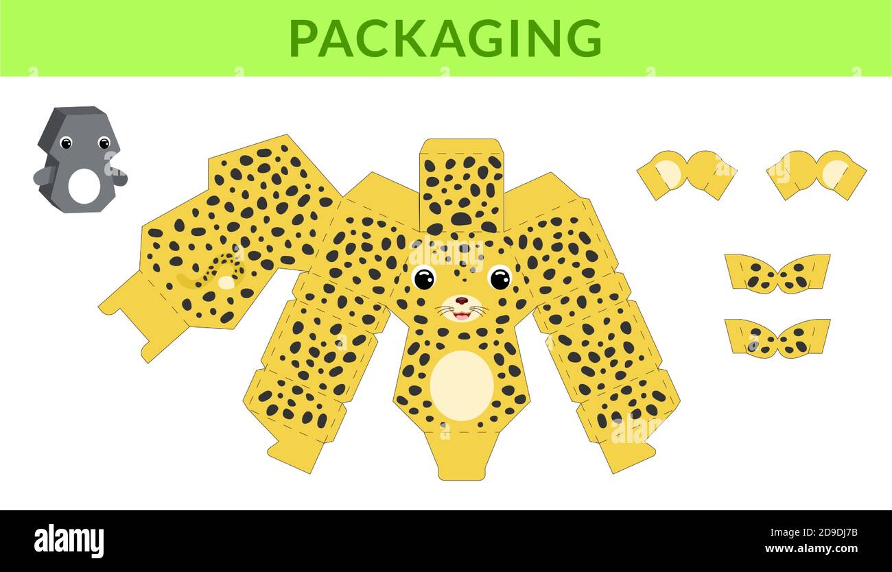 Party favor die cut jaguar box for birthdays, baby showers for sweets ...