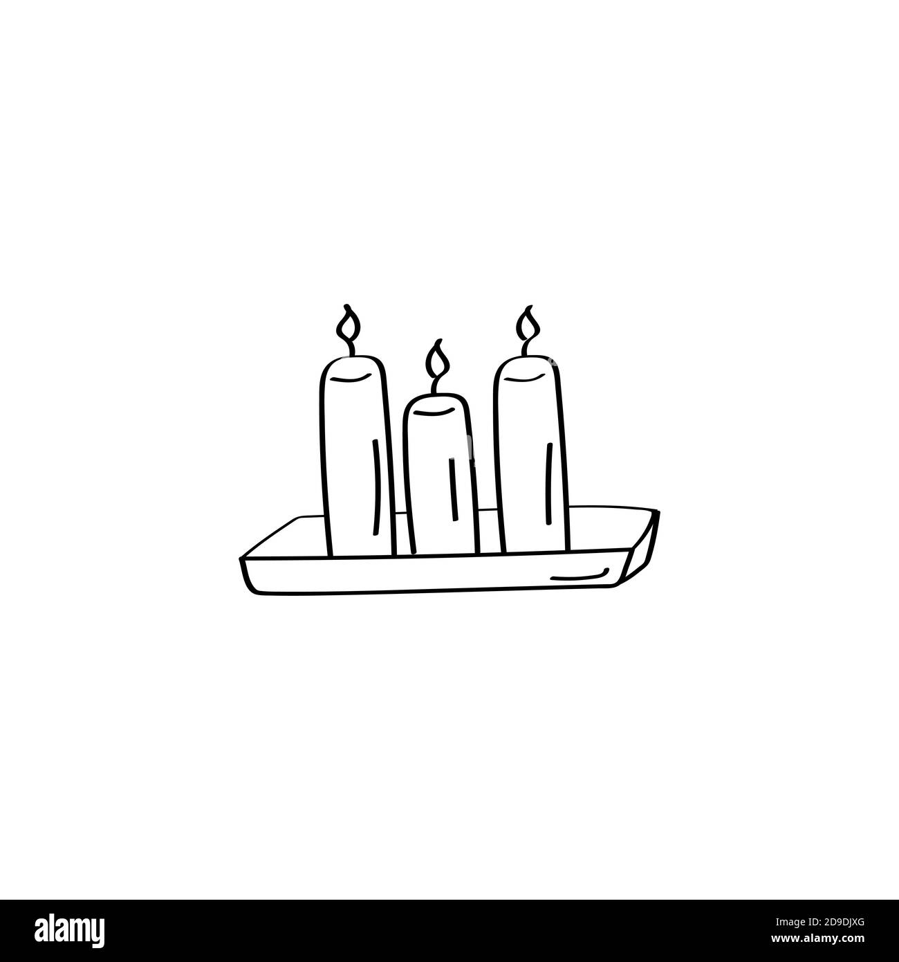 Fire flame traditional candles in Stock Vector Images - Alamy