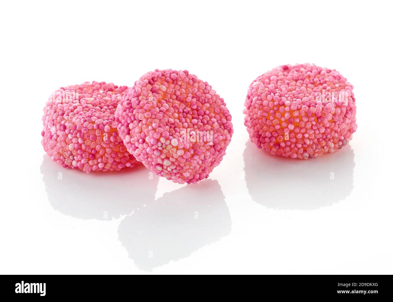 pink candies isolated on white background Stock Photo - Alamy