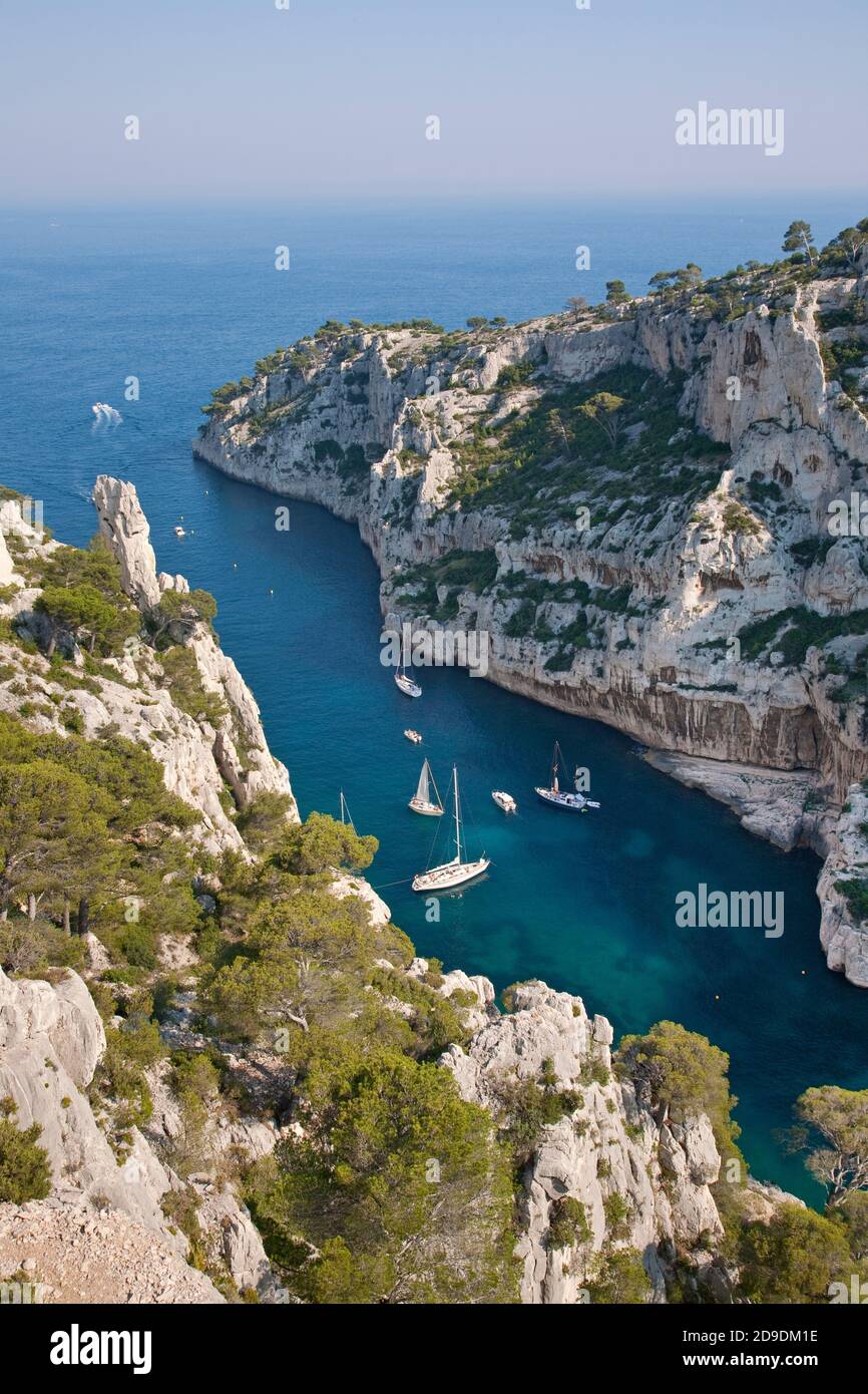 geography / travel, France, cassis, bay Calanque En-Vau at cassis ...