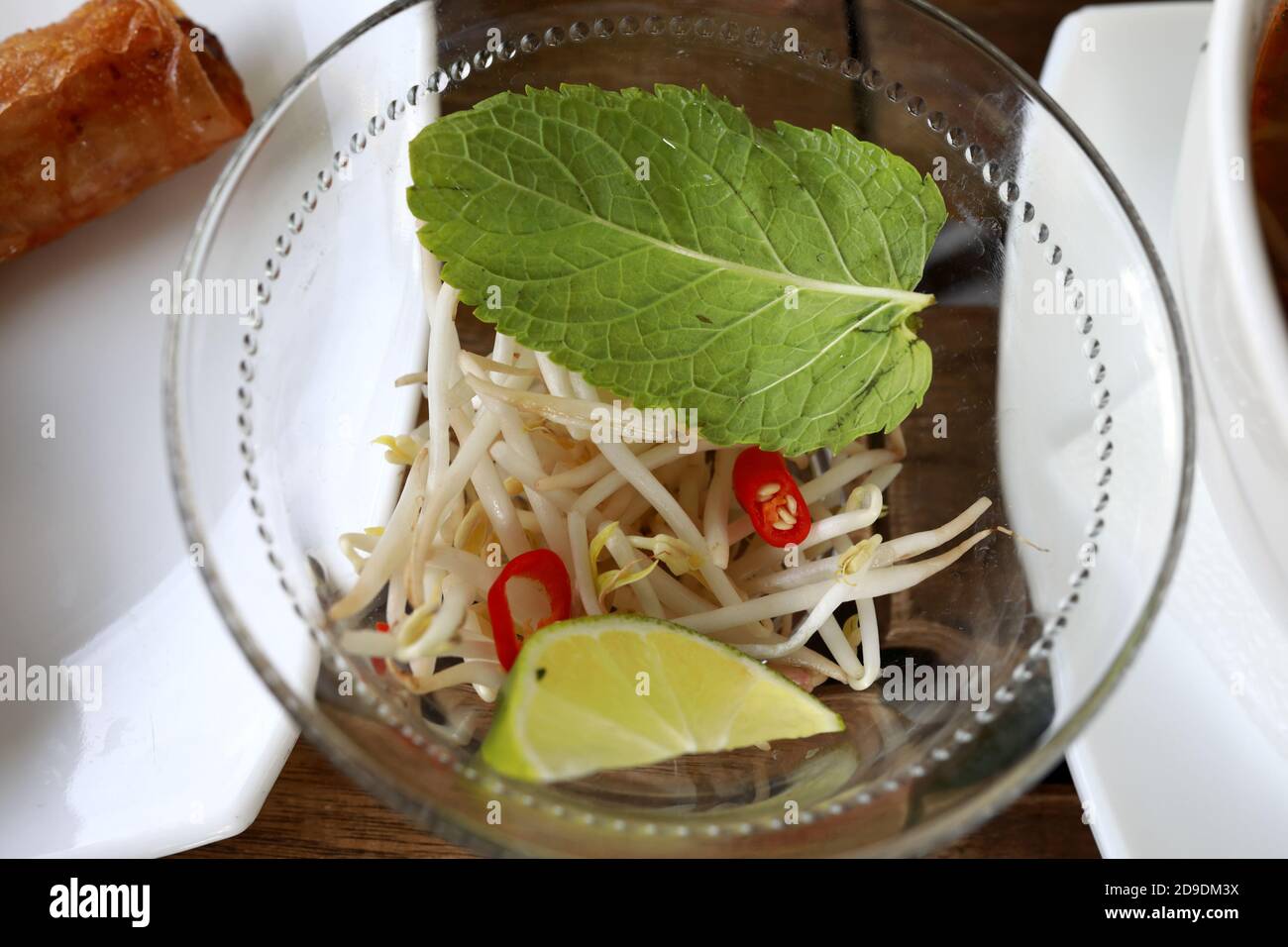 Additives for Vietnamese Pho Bo Soup in restaurant Stock Photo - Alamy
