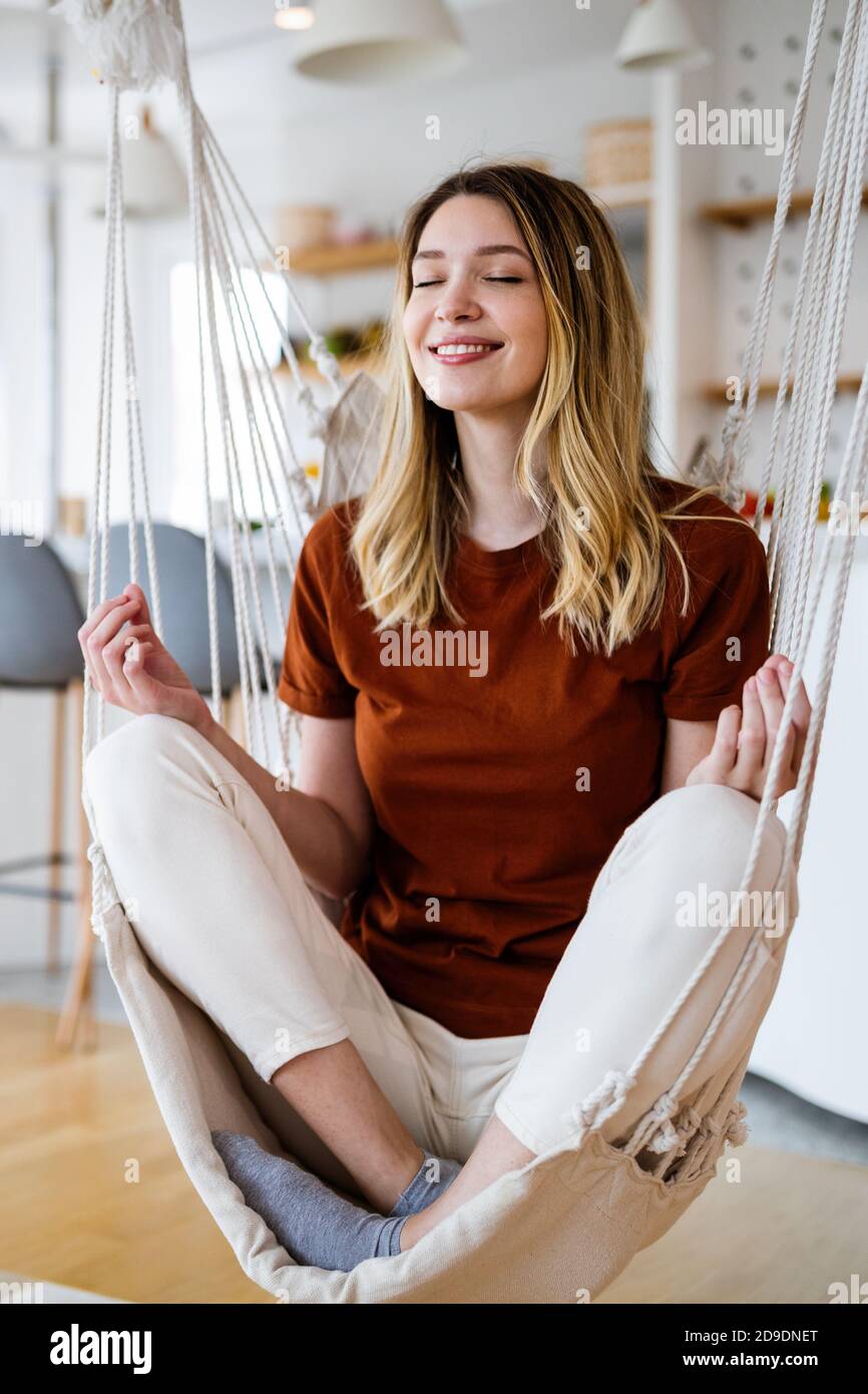 Woman chilling hi-res stock photography and images - Alamy