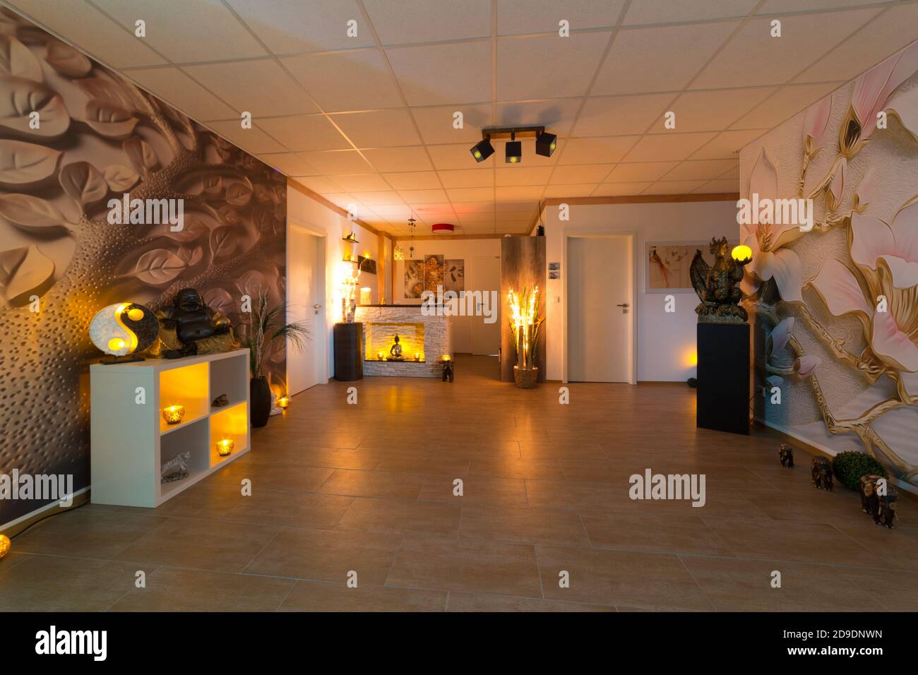 The interior of a spa and massage studio Stock Photo - Alamy