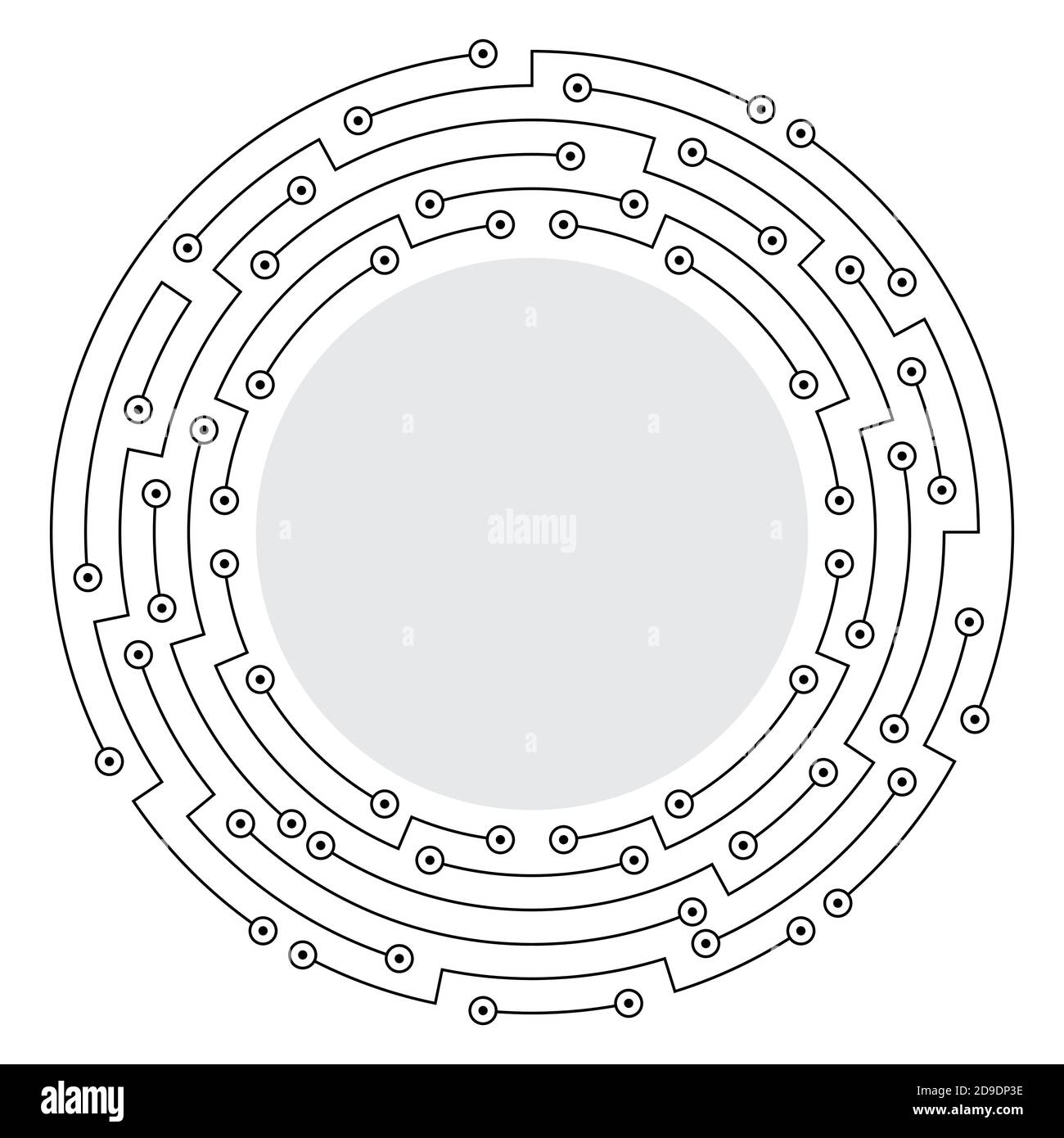 Abstract technology round frame Stock Vector Image & Art - Alamy
