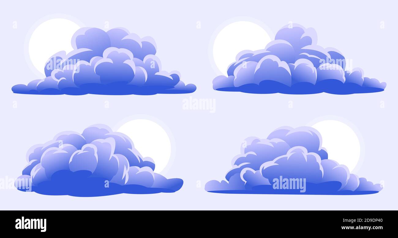 Set of cartoon clouds Stock Vector Image & Art - Alamy
