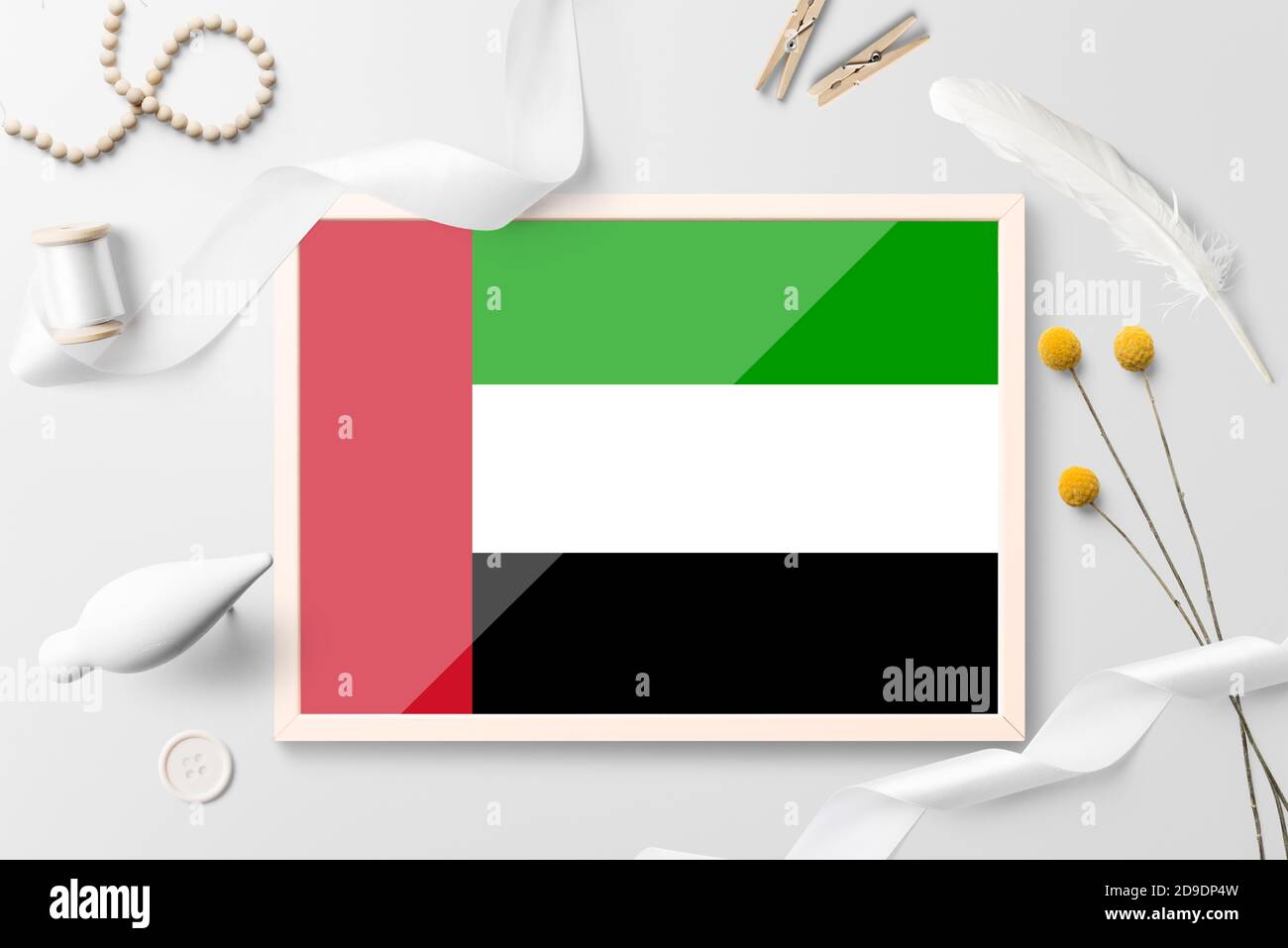 United arab emirates ribbon flag hi-res stock photography and images ...