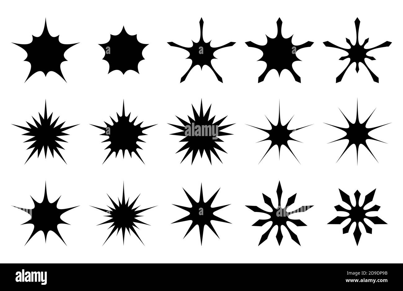 Black sparkles set Stock Vector Image & Art - Alamy