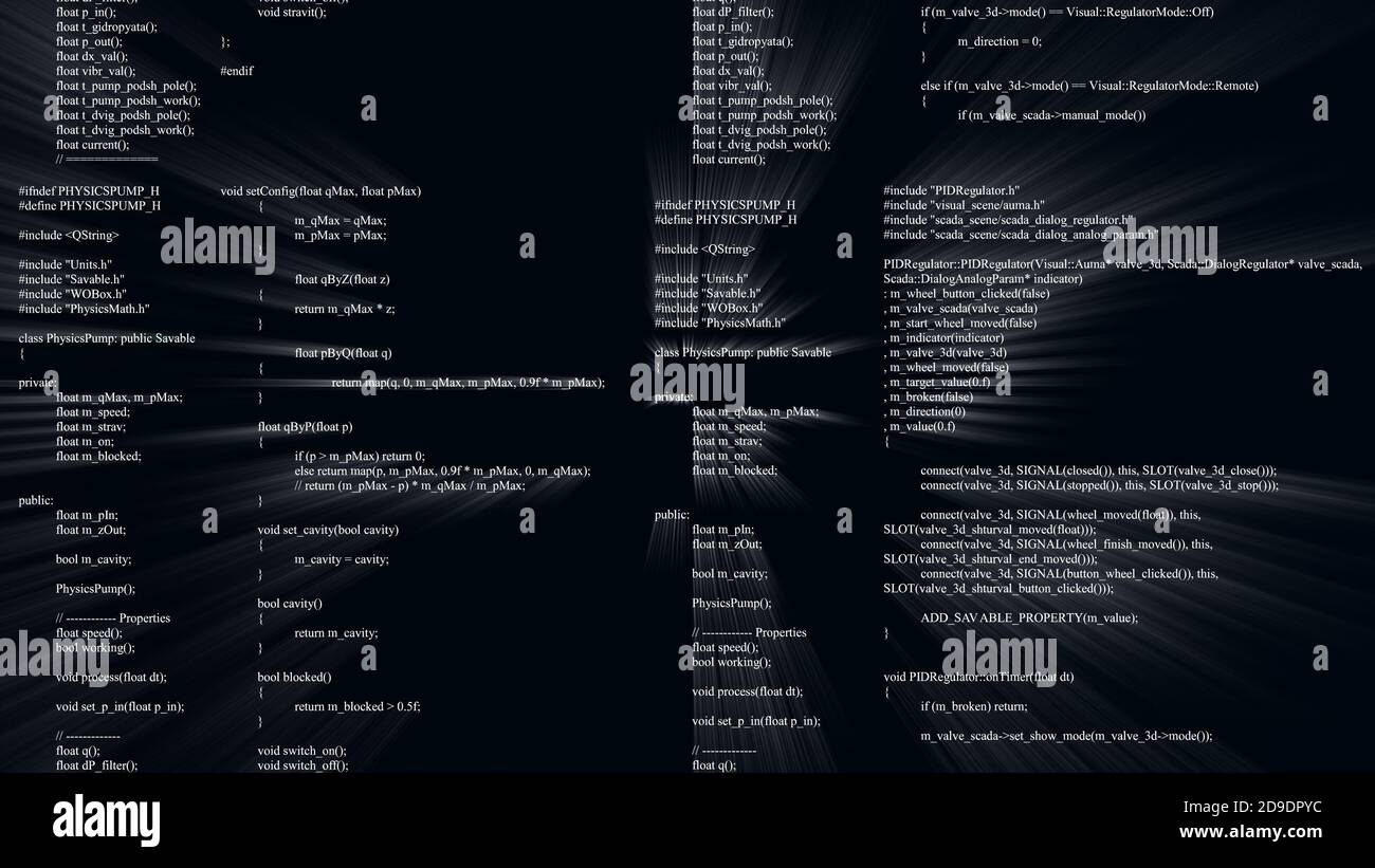 The program code in the computer monitor Stock Photo - Alamy