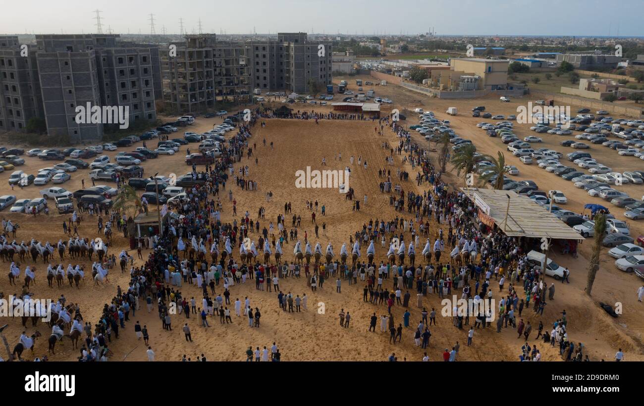 Group of horsemen Participate in a traditional festival of Horses ...