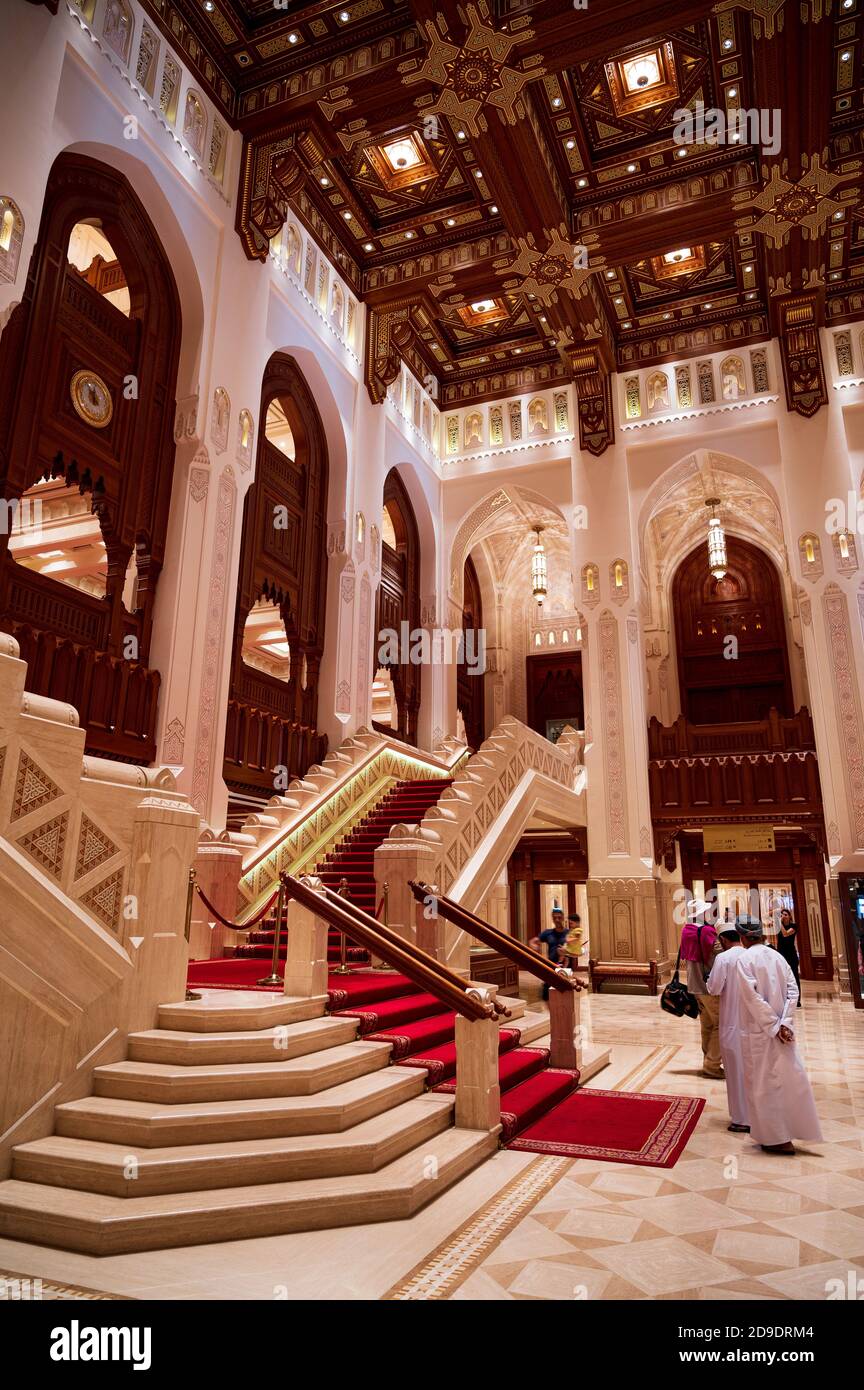 Sultanate of Oman, Muscat: the Royal Opera House. Interior Stock Photo ...