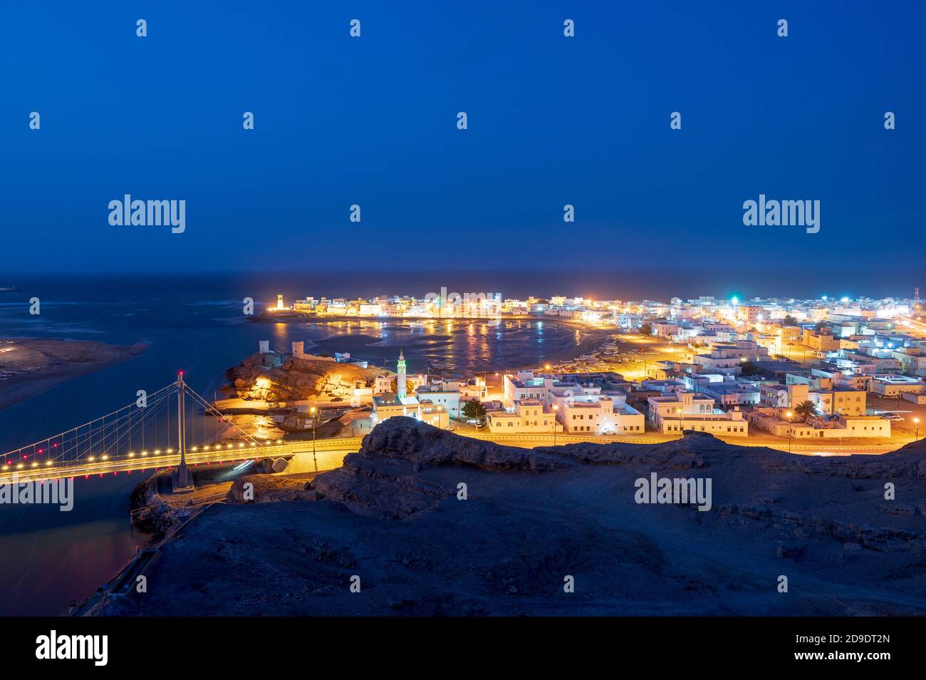 Sultanate of Oman: the city of Sur, on the coast of the Gulf of Oman ...