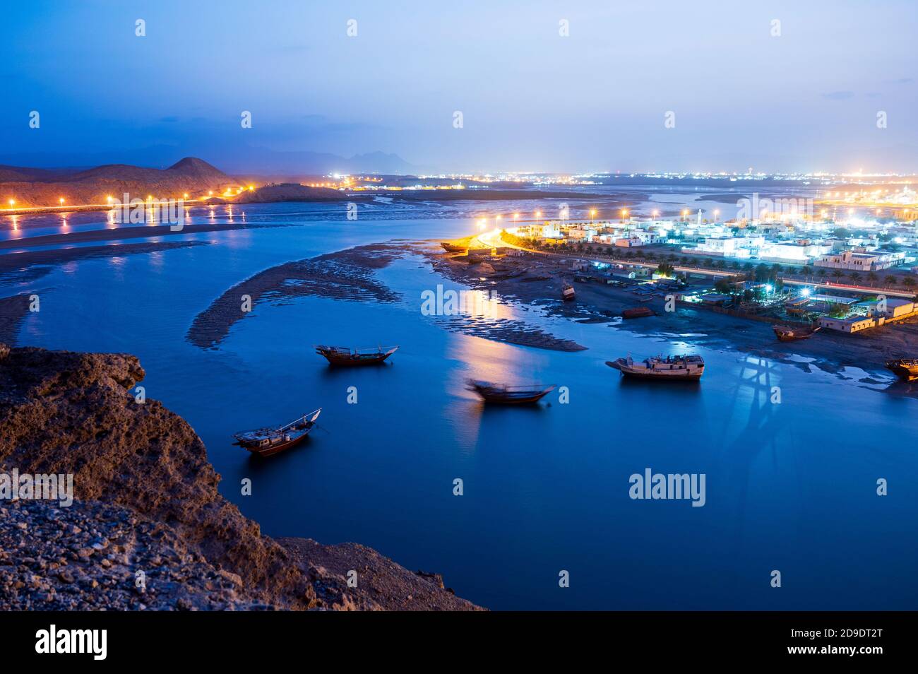 Sultanate of Oman: the city of Sur, on the coast of the Gulf of Oman ...