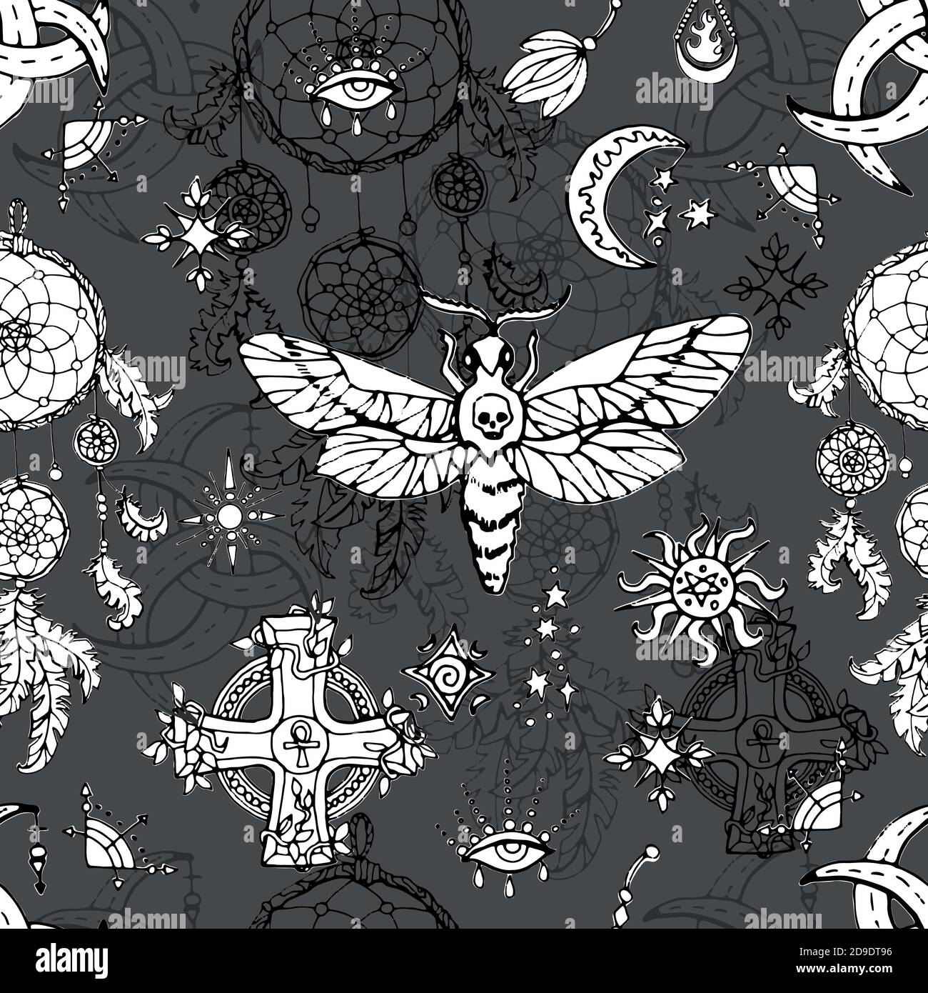 Witch moth Black and White Stock Photos & Images - Alamy