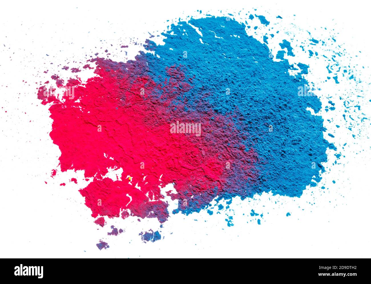 Colorful traditional powder with Holi sign, isolated on white, Hindu ...