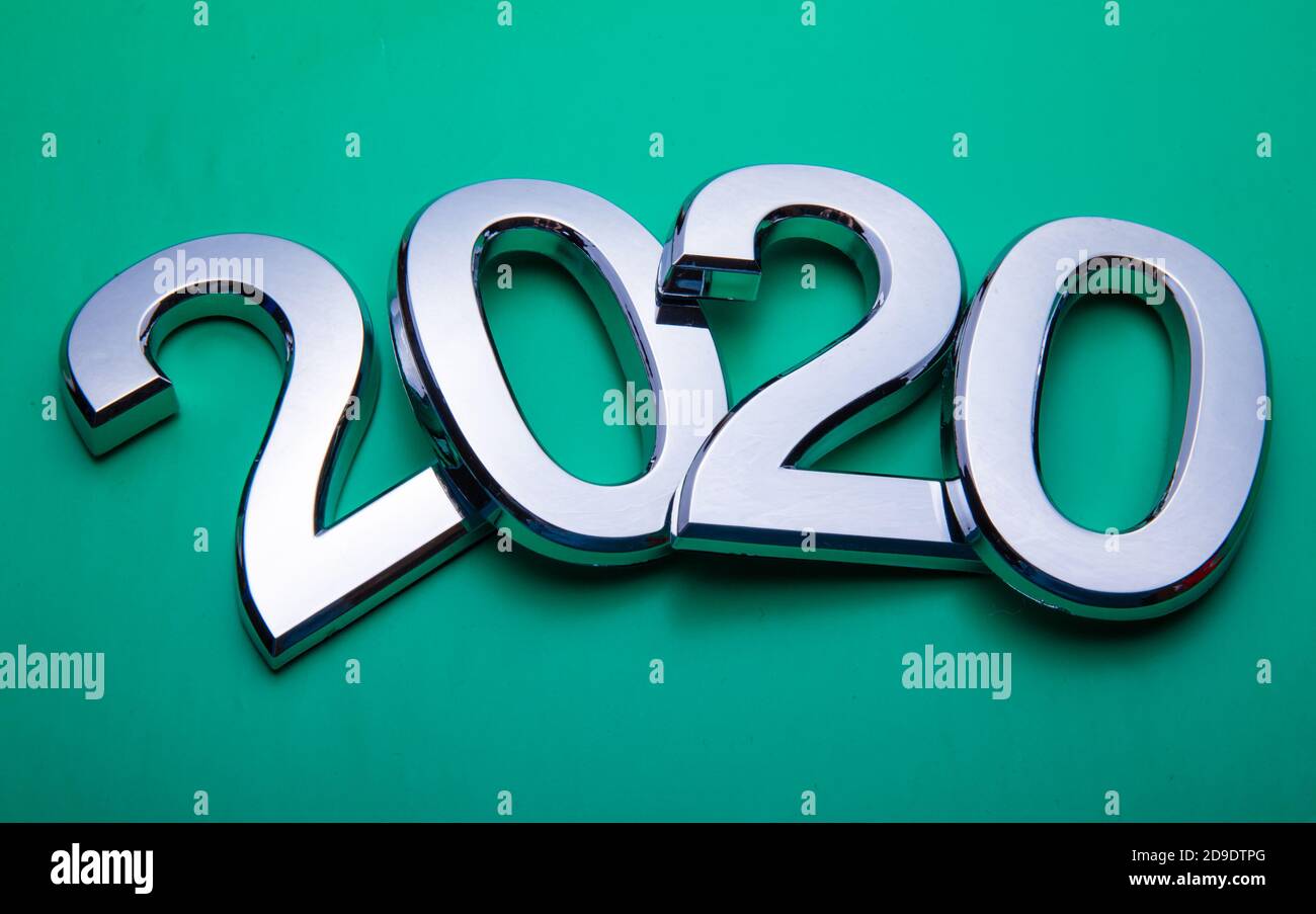 Happy New Year 2020. Symbol from number 2020 on bright background ...