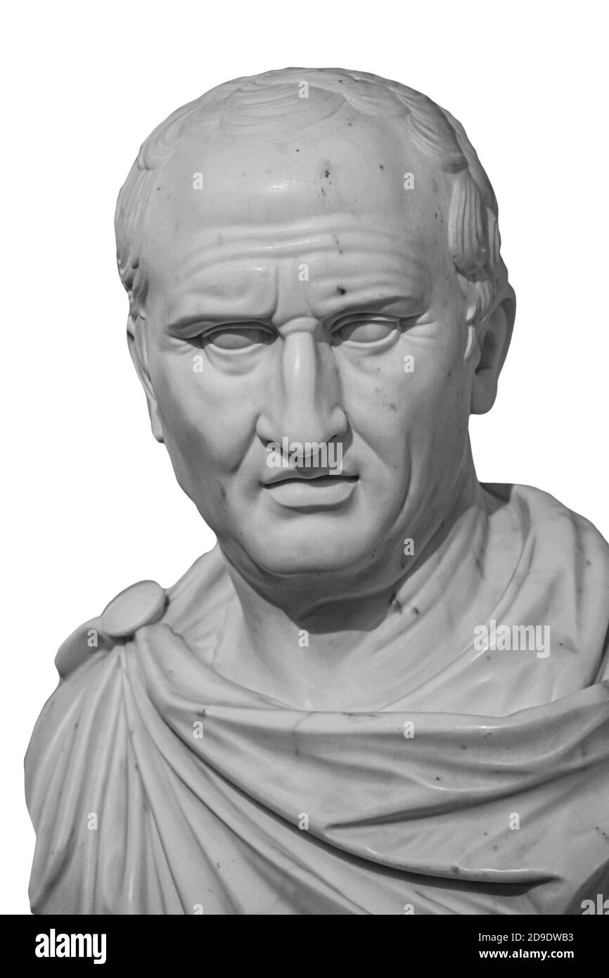 Cicero, the greatest ancient roman orator, marble statue in front of ...