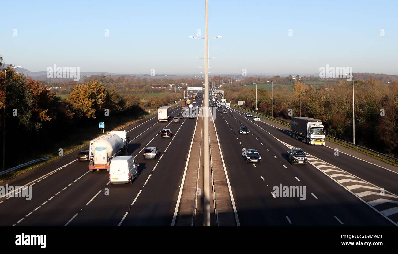 The M5 motorway near junction 8 at 0845, ahead of a national lockdown ...