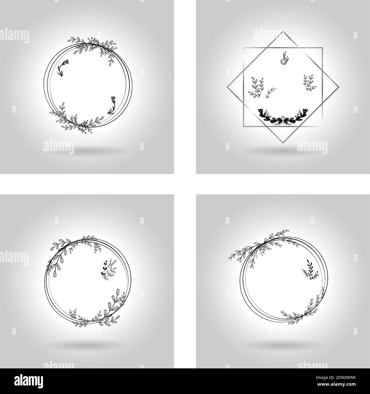 frame floral ornament botanical design vector for wedding invitation ...