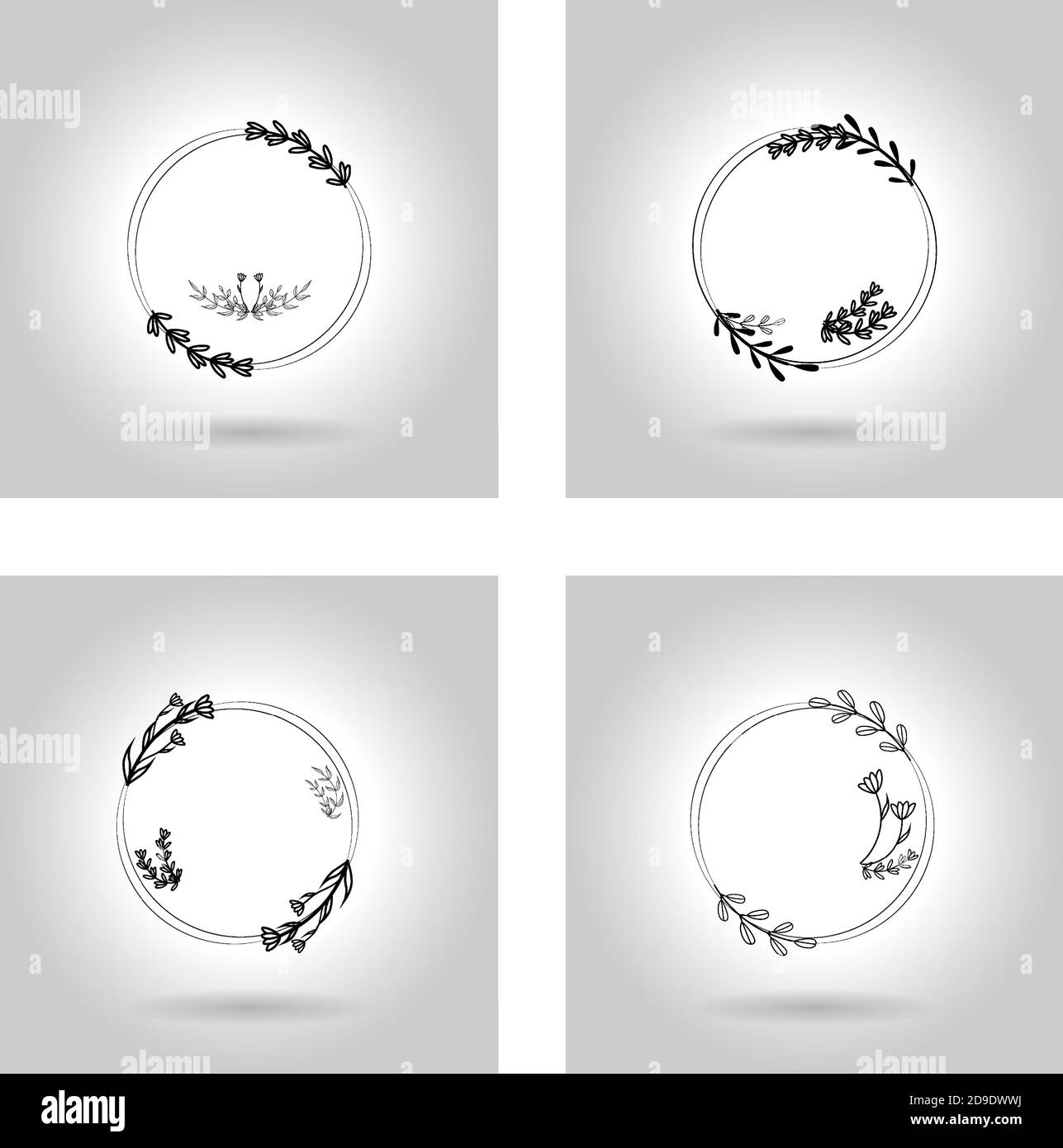 frame floral ornament botanical design vector for wedding invitation ...