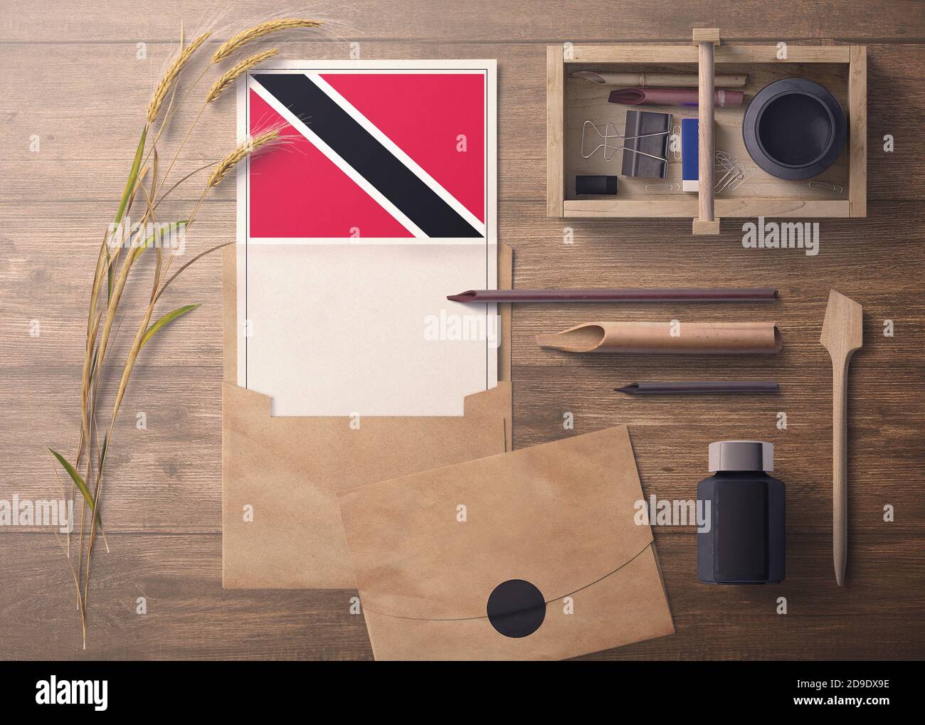 Trinidad And Tobago invitation, celebration letter concept. Flag with ...