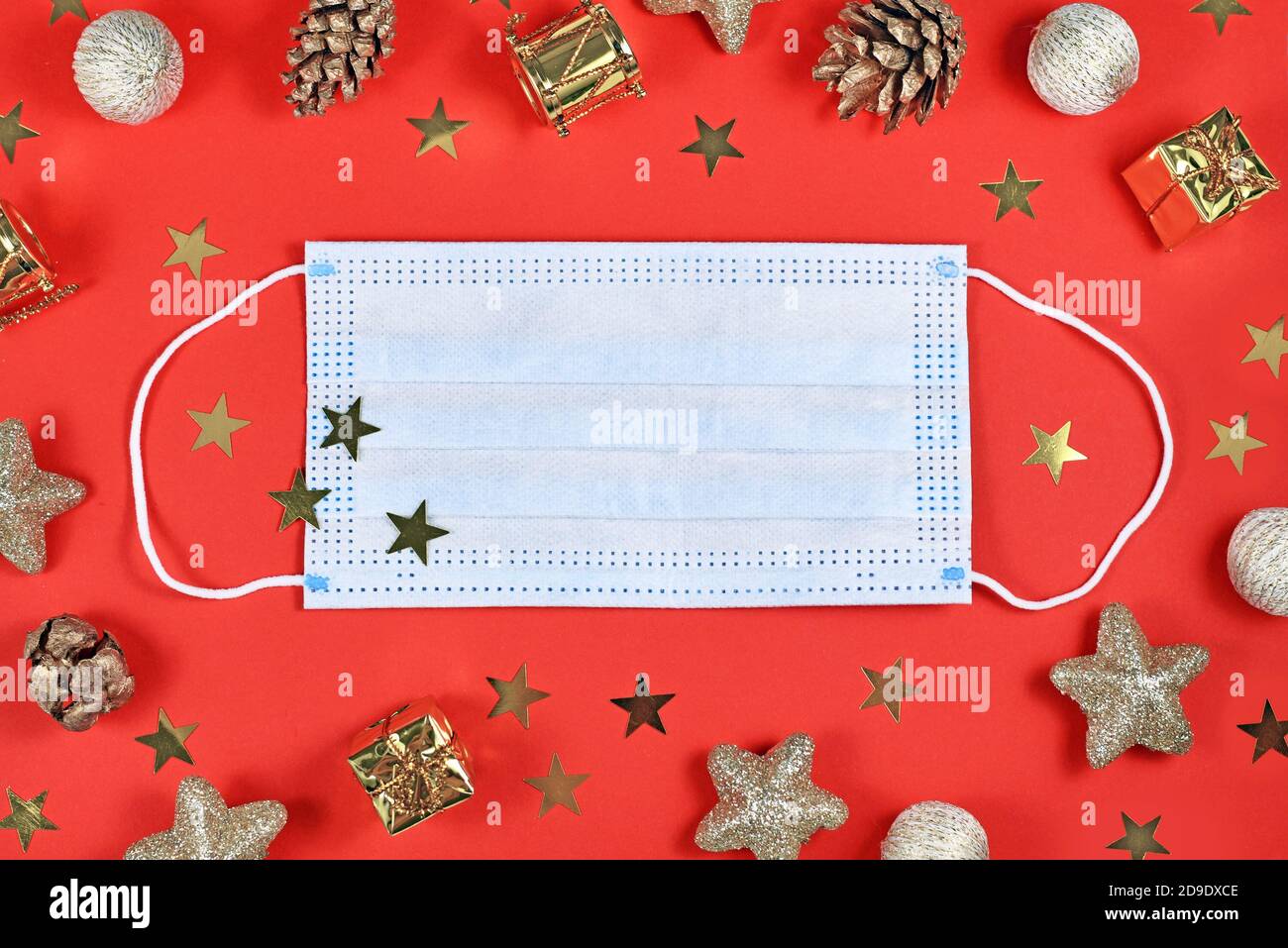 Concept for Christmas during Corona Virus times with medical face mask ...