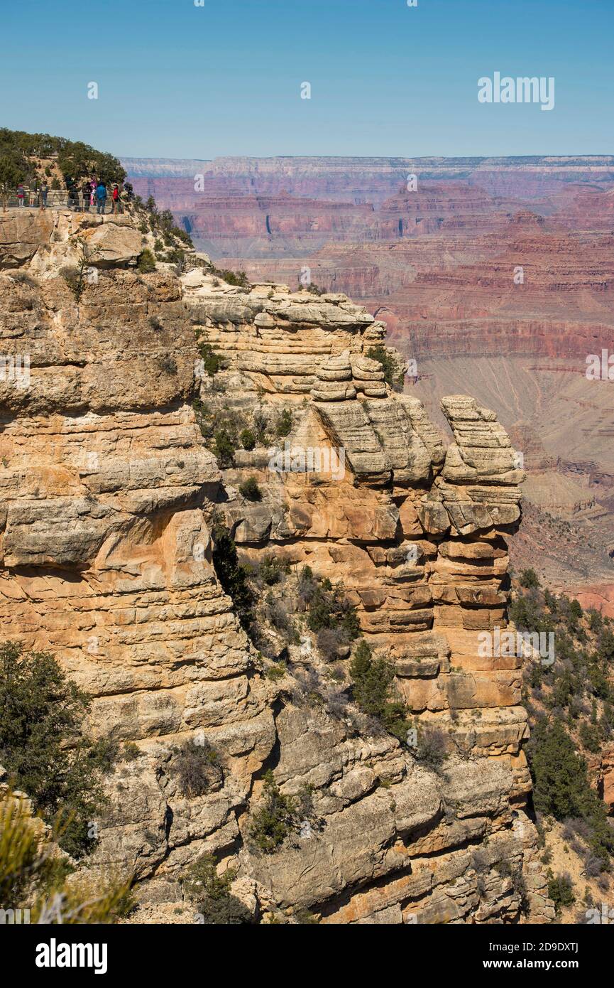 Gorge of the Grand Canyon Gorge, eroded rocky landscape viewed from the ...