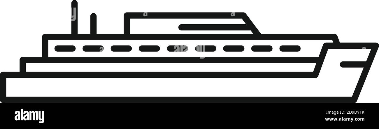 Cruise ship icon, outline style Stock Vector Image & Art - Alamy